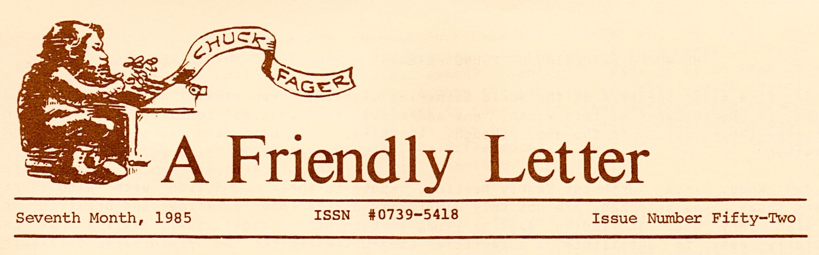 AFL #52 -7/1985 Report: