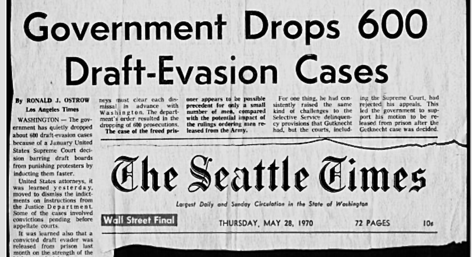 May 1970; the draft begins to collapse.